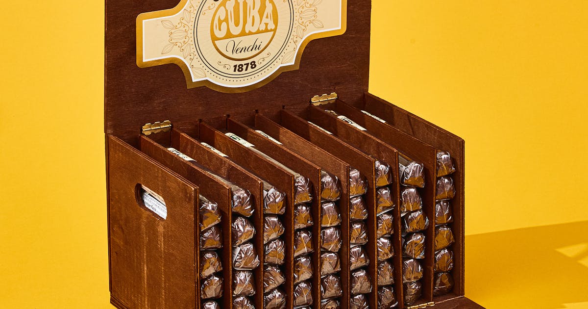 Assorted Chocolate Cigar Box - 54 Pack by Venchi | Goldbelly