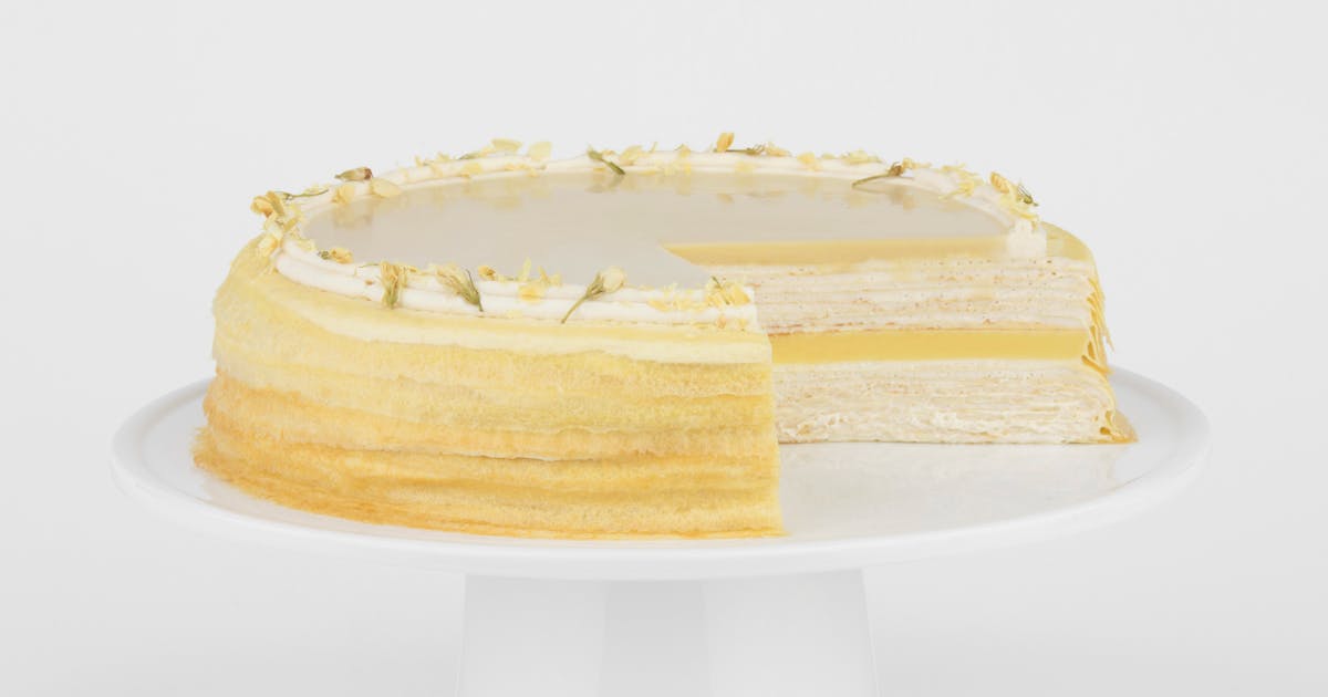 Jasmine Calamansi Mille Crêpes Cake by Lady M Confections | Goldbelly