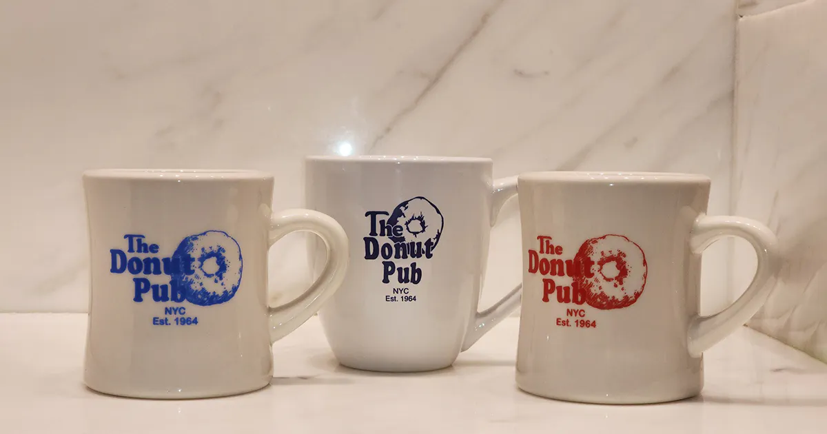 Donut Pub Ceramic Diner Mug by The Donut Pub | Goldbelly