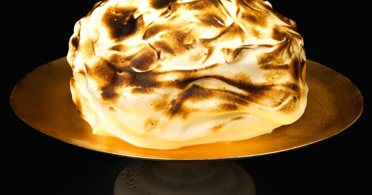 Delmonico's Baked Alaska Cake by Knipschildt Chocolatier | Goldbelly