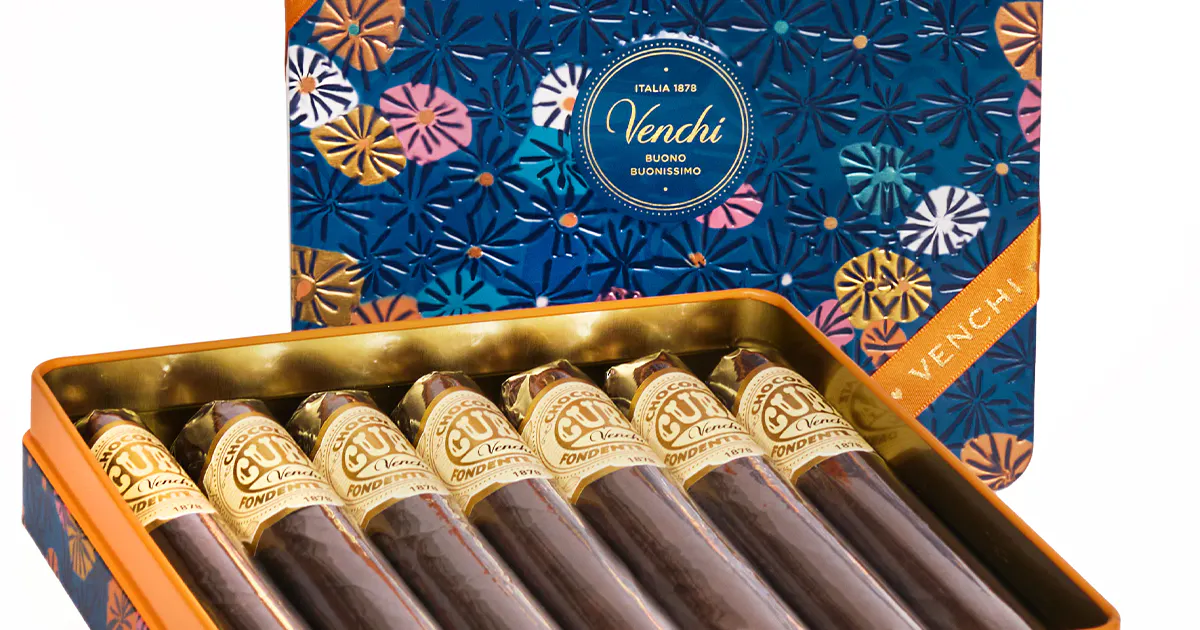 Aromatic Chocolate Cigar Box - 7 Pack by Venchi | Goldbelly