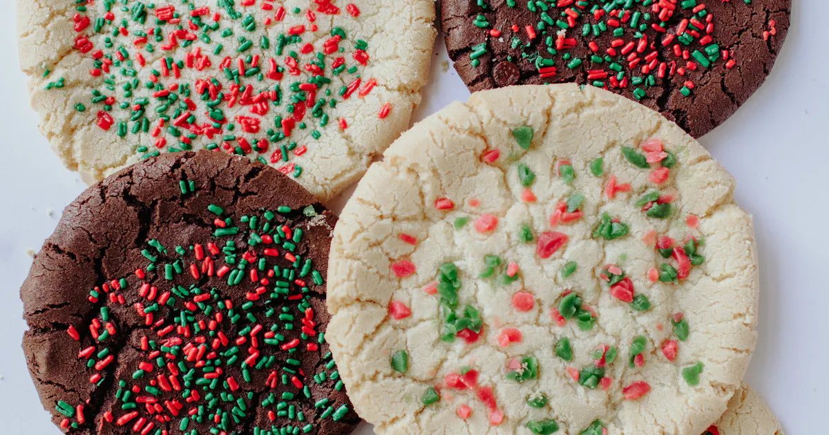 Christmas Assorted GIANT Cookies by T-Rex Cookie Company | Goldbelly