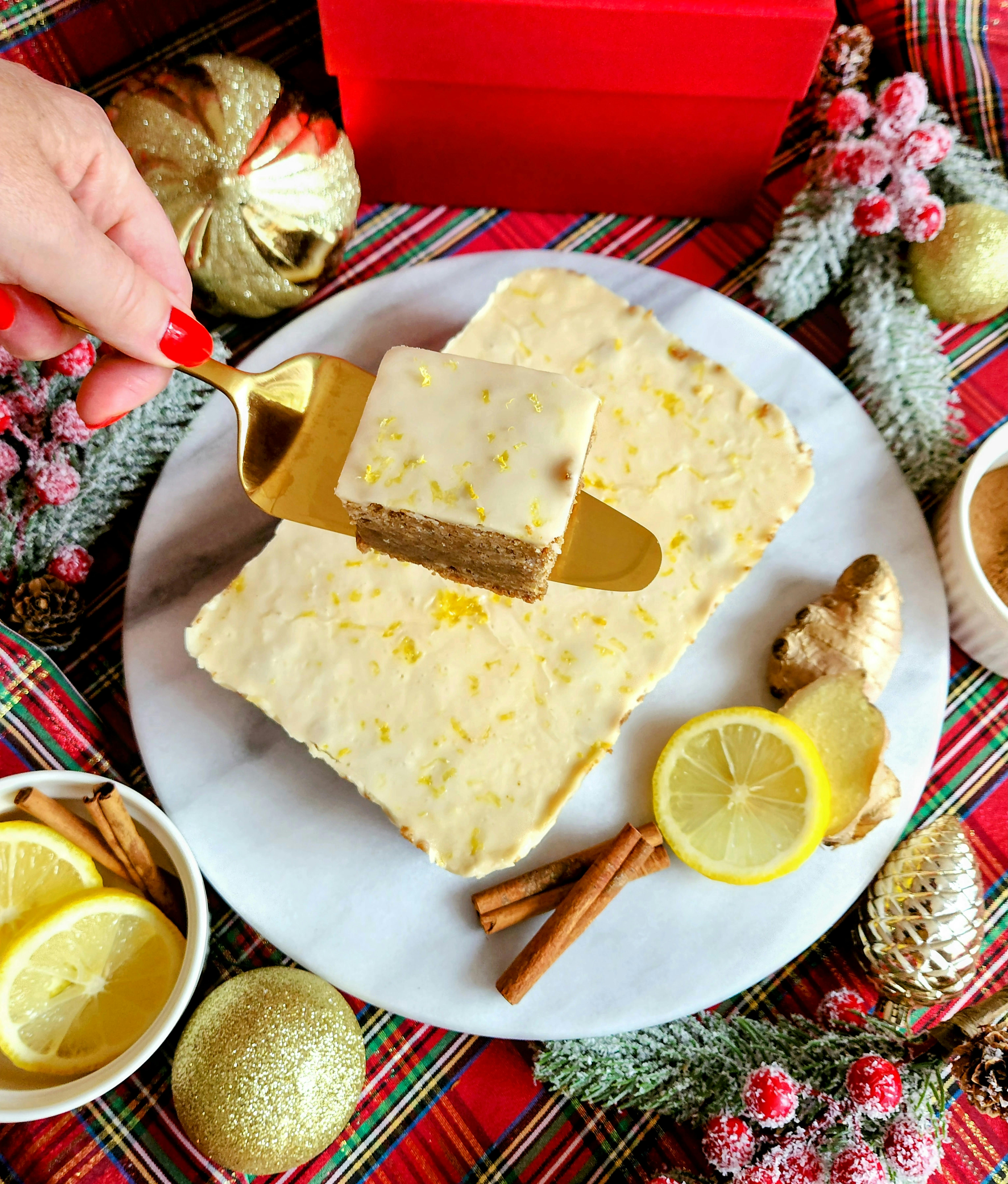 Maple Lemon Glazed Gingerbread Shortbread Tray by Shortbread Society ...