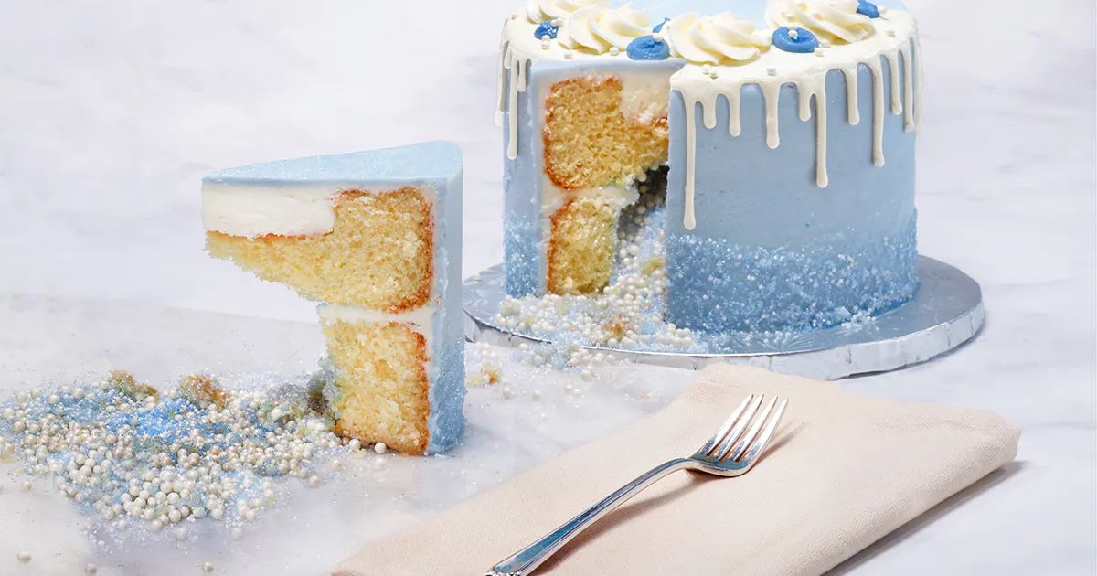 Hanukkah Sprinkle Cascade Cake by Misha's Cupcakes | Goldbelly
