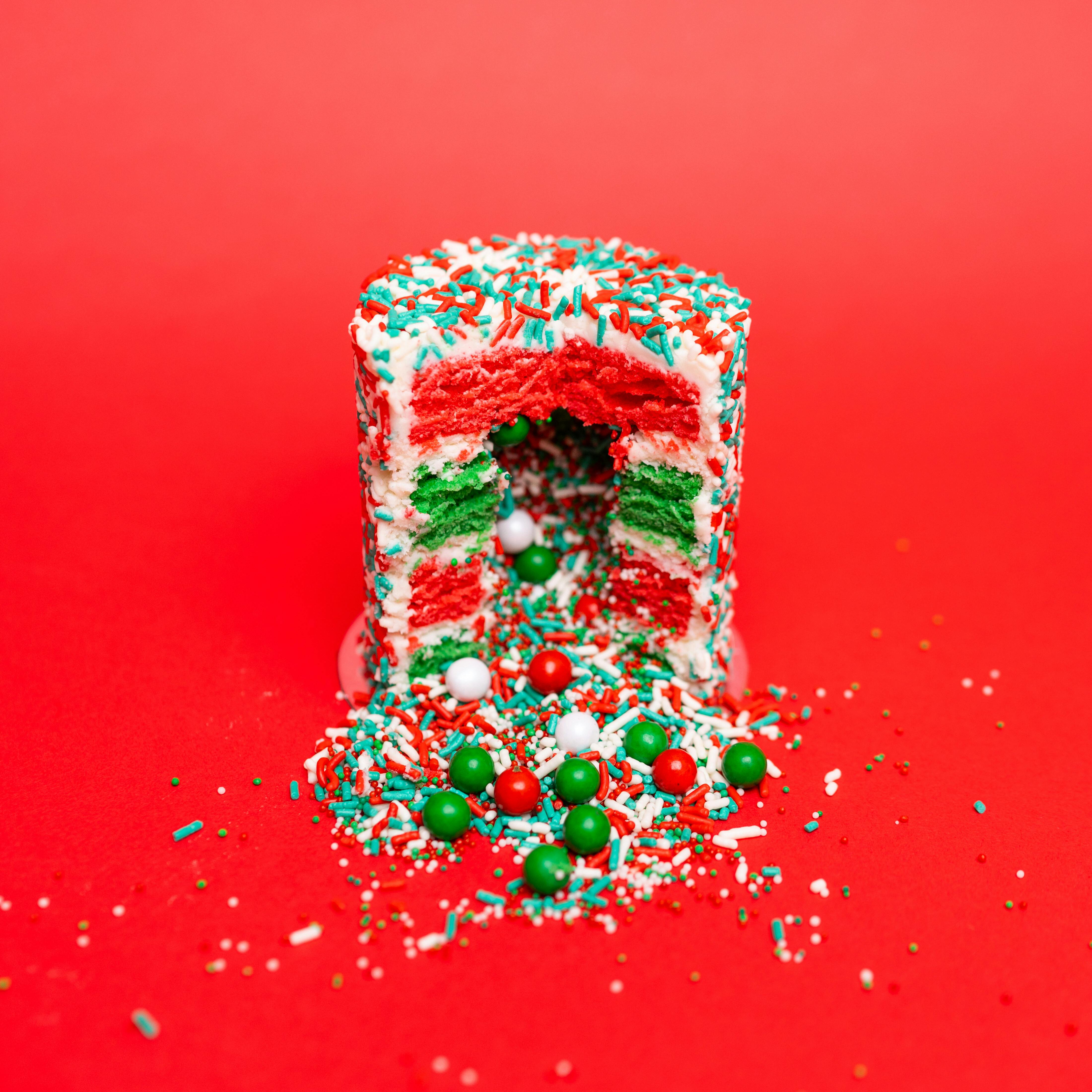 Holiday Mini Explosion® Cake - 2 Pack by Flour Shop | Goldbelly