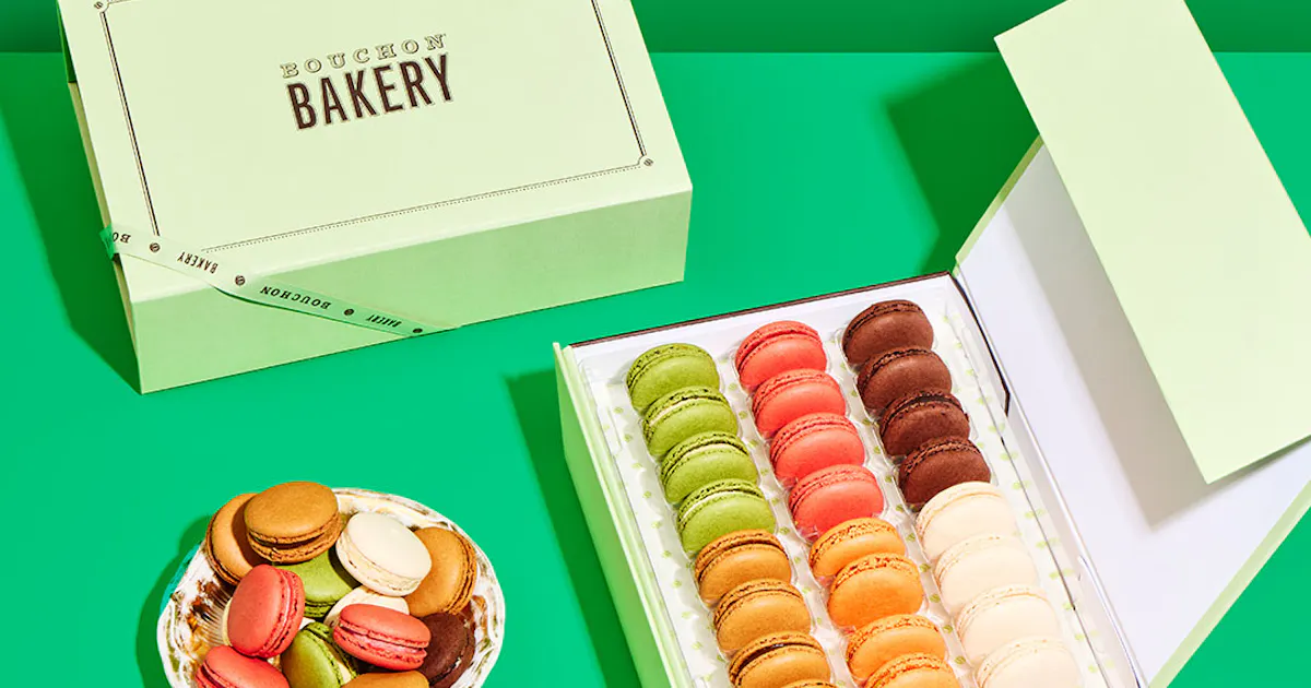 Traditional Macarons - 24 Piece Gift Box by Bouchon Bakery | Goldbelly