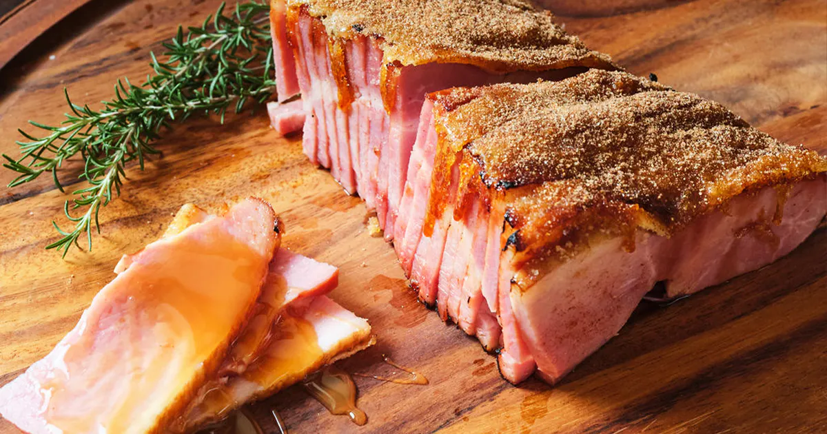 Boneless Sliced Honey Glazed Ham by Logan Farms | Goldbelly