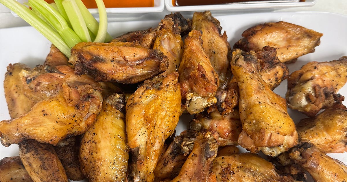 Smoked Jumbo Wings - 50 Pack by Morgan’s Brooklyn Barbecue | Goldbelly