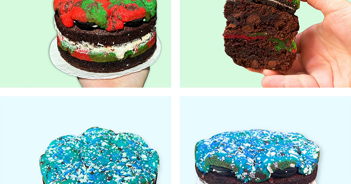 Stacked Holiday Brookie Cake by Baked in Color | Goldbelly