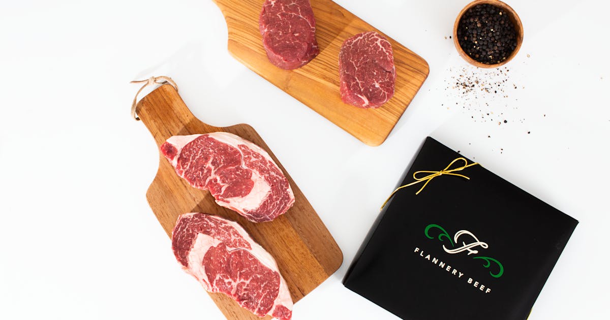 Steak Lover's Gift Box - 4 Pack by Flannery Beef | Goldbelly