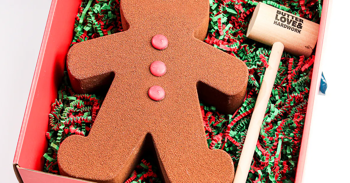 Breakable Chocolate "Gingerbread Man" Gift Box by Butter Love ...