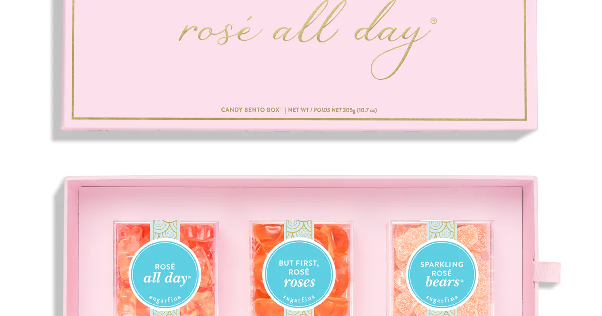 "Rose All Day" Candy Gift Box - 3 Pack by Sugarfina | Goldbelly
