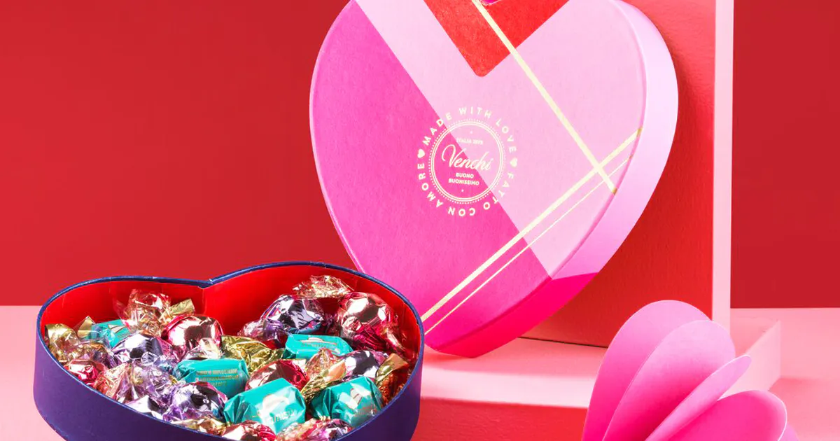 Valentine's Day Heart Shaped Chocolate Gift Box by Venchi | Goldbelly