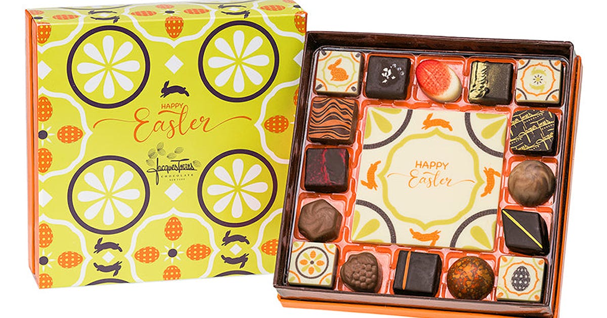 Easter Bonbons Gift Box - 16 Piece by Jacques Torres Chocolate | Goldbelly