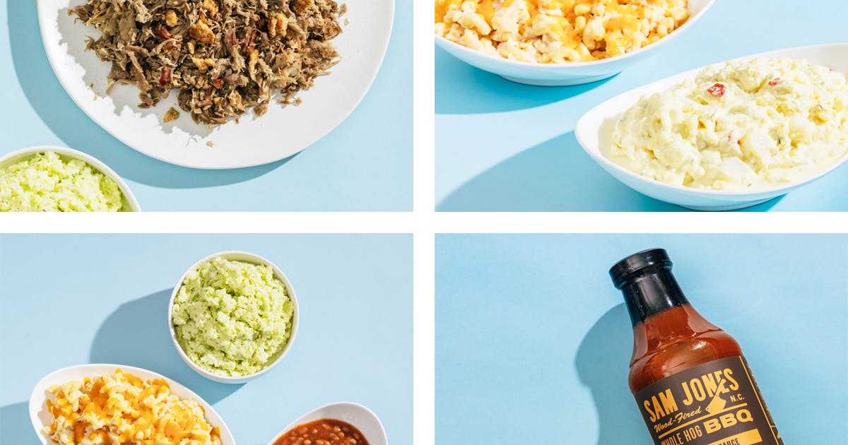 Signature BBQ Chopped Pork + Sides for 3-4 by Sam Jones BBQ | Goldbelly