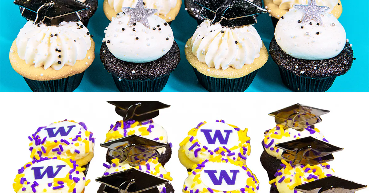 Graduation Mini Cupcakes - 12 Pack by Trophy Cupcakes | Goldbelly