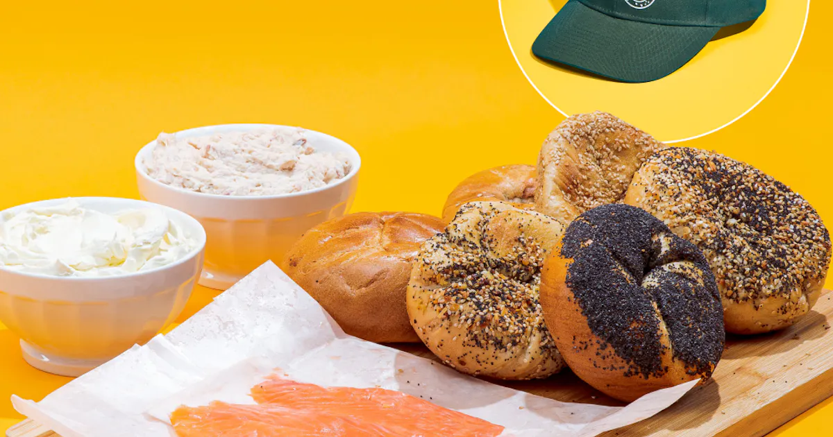 New York Bagel Brunch for 6 + Hat Gift Set by Ess-a-Bagel | Goldbelly