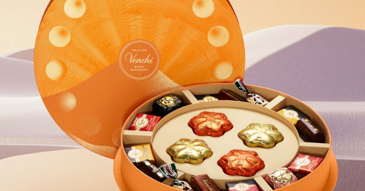 Mid-Autumn 2025 Fase Lunare Round Hamper Gift Box by Venchi | Goldbelly