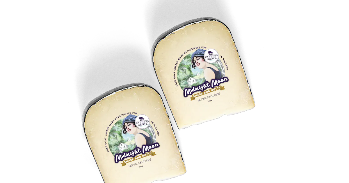 Midnight Moon Cheese Wedges - 2 Pack by Cypress Grove Cheese | Goldbelly