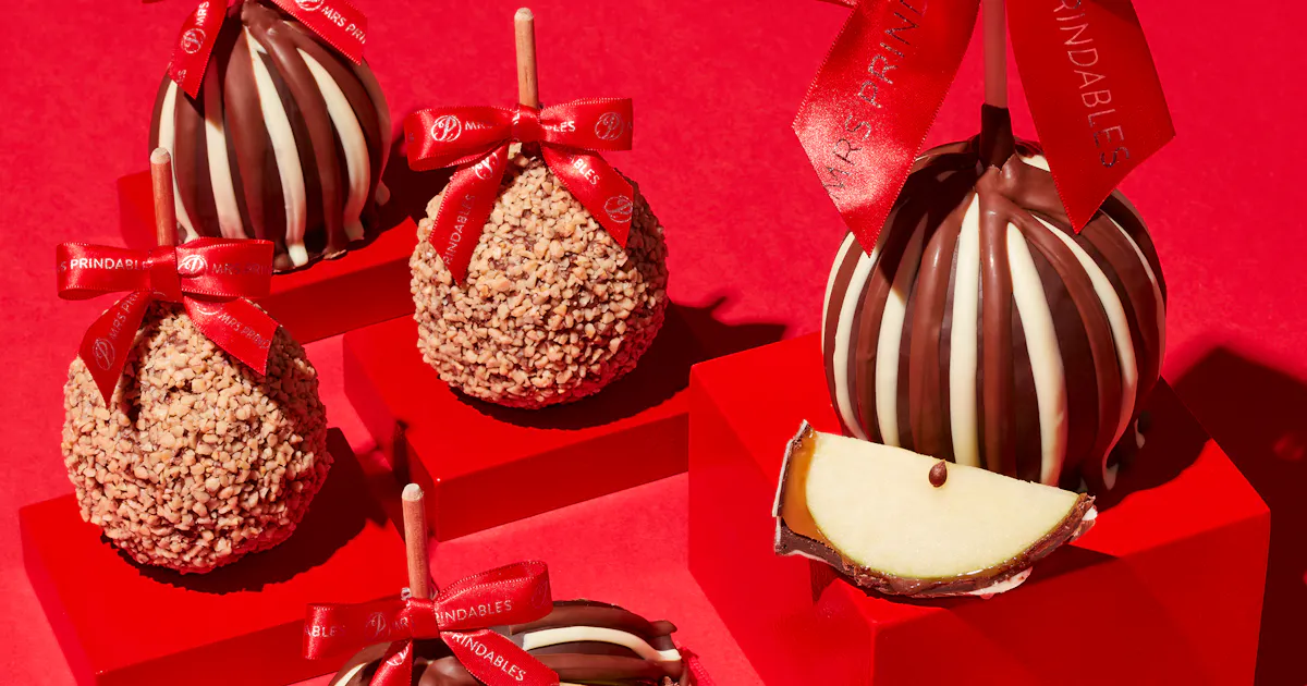 Holiday Caramel Apple Gift Box - 5 Pack by Mrs. Prindables Gourmet ...