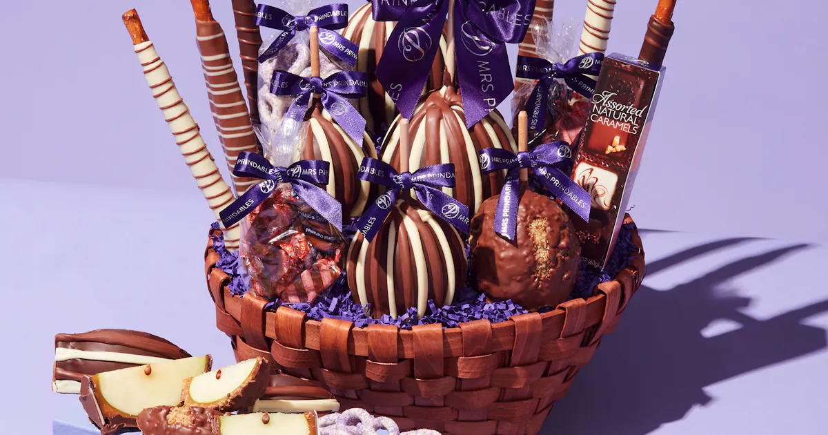 Caramel Apple & Confections Premium Gift Basket by Mrs. Prindables ...
