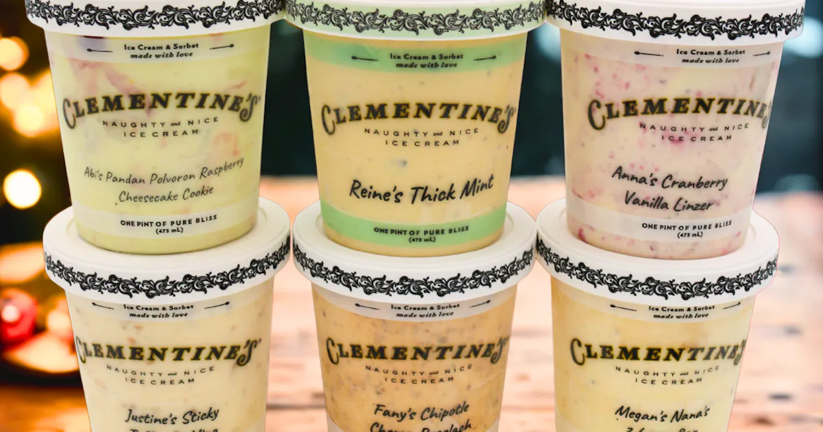 Holiday "Cookie Exchange" Ice Cream Sampler - 6 Pints by Clementine's ...