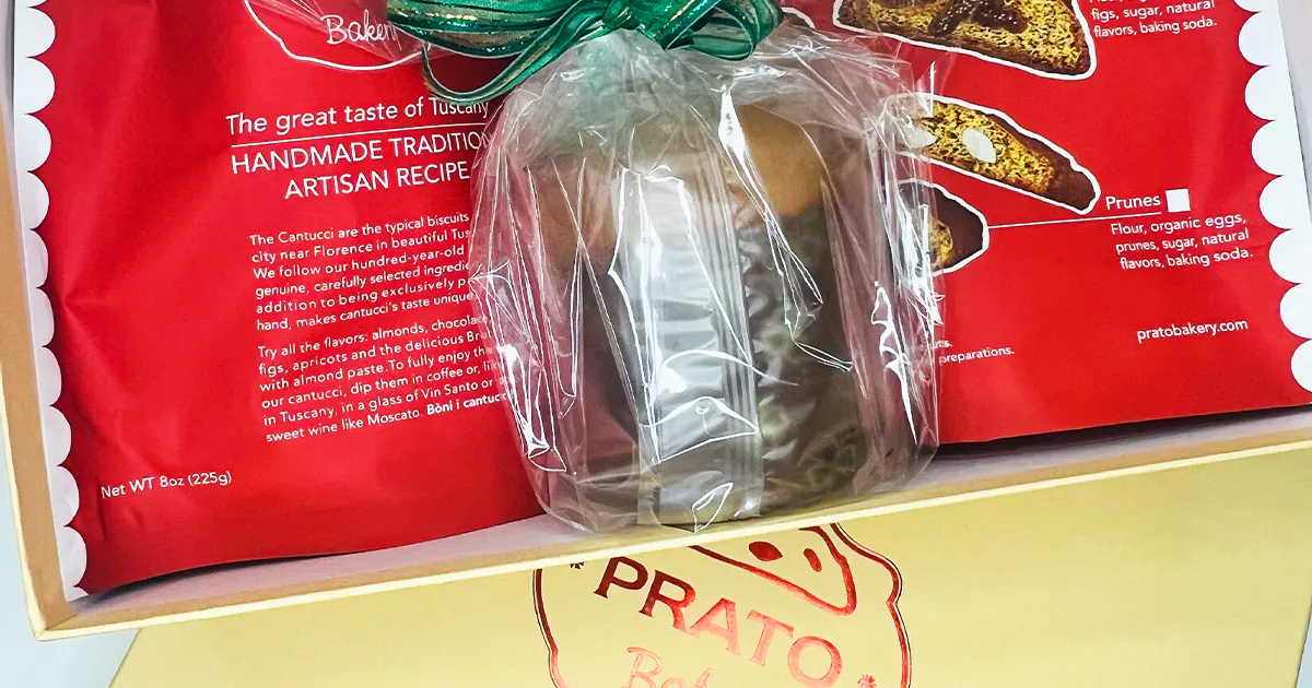 Cantucci Biscotti + Classic Panettone Holiday Gift Box by Prato Bakery ...
