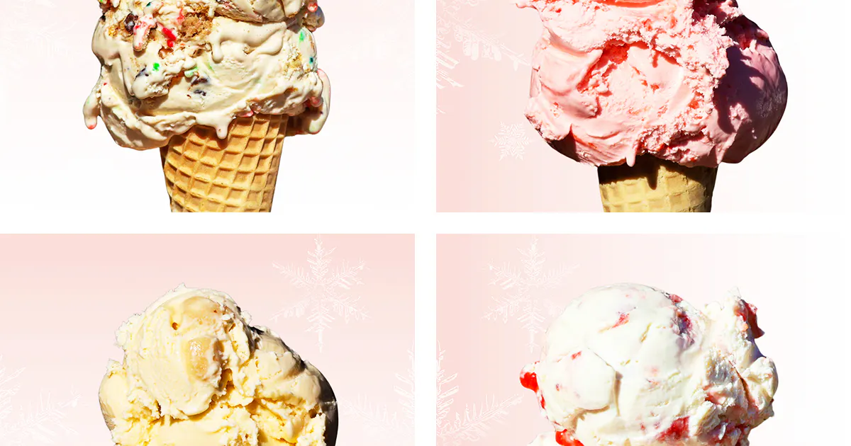 Tis The Season Ice Cream Sampler - 4 Pints by Andia's Ice Cream | Goldbelly