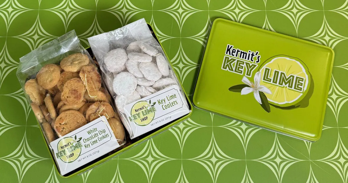 Kermit's Signature Cookie Gift Tin - 16 oz. by Kermit's Key Lime Shop ...