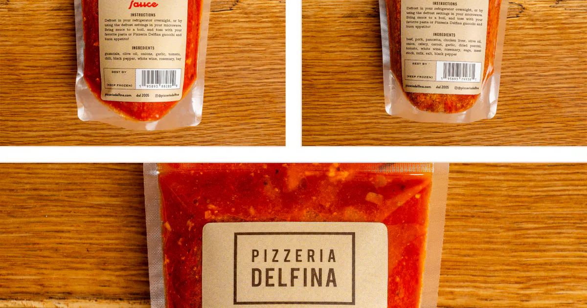 Pasta Sauce Sampler - 3 Pack by Pizzeria Delfina | Goldbelly
