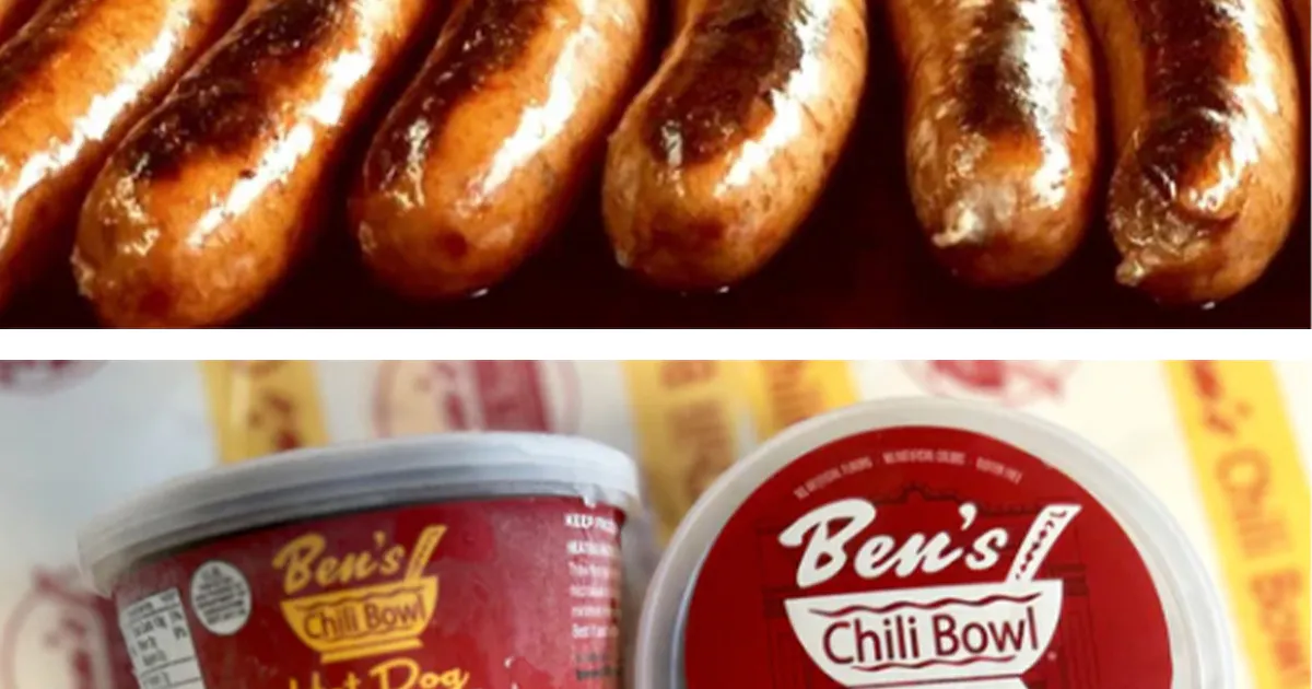 All-Beef Half Smoke Sausages + Chili Sauce by Ben's Chili Bowl | Goldbelly