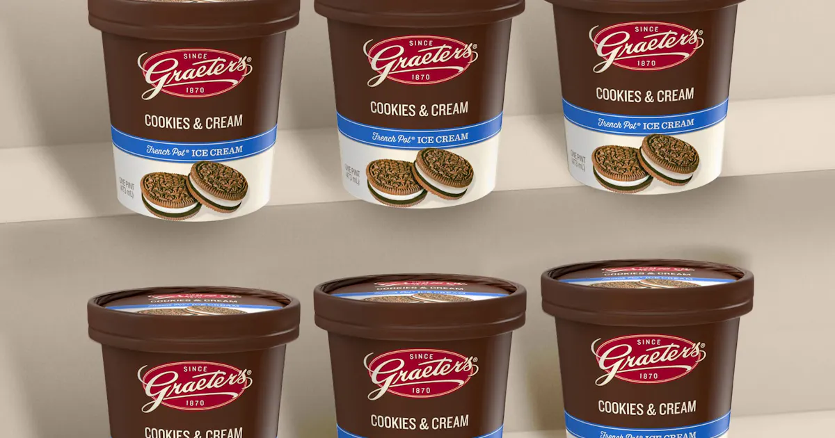 Cookie & Cream Ice Cream - 6 Pints by Graeter's Ice Cream | Goldbelly