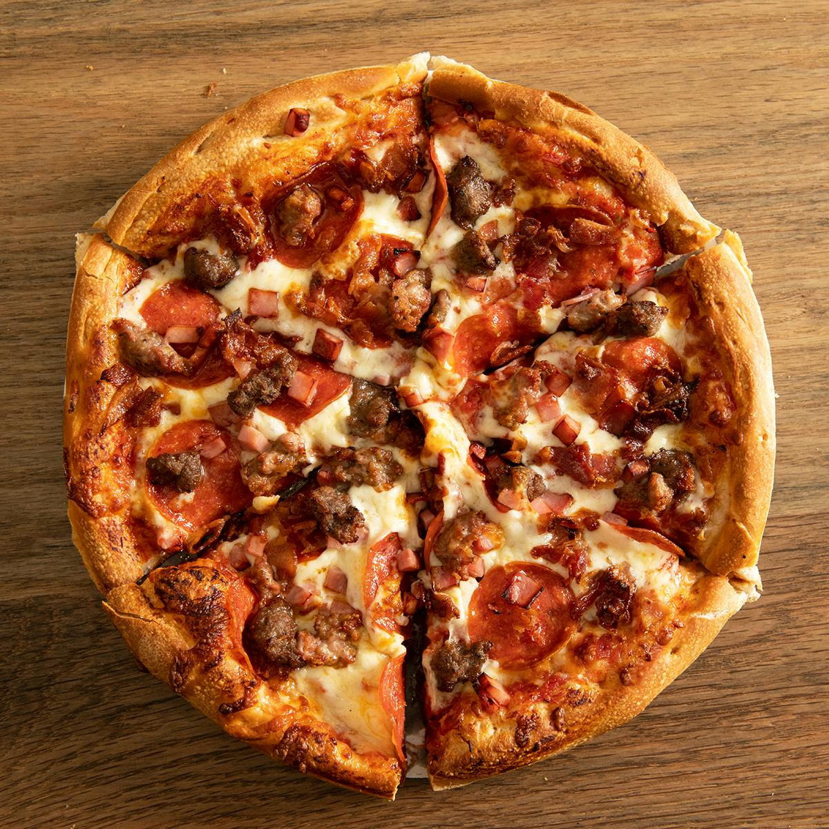 Greek Pizza - Choose Your Own 2 Pack by Four Brothers Pizza Inn | Goldbelly