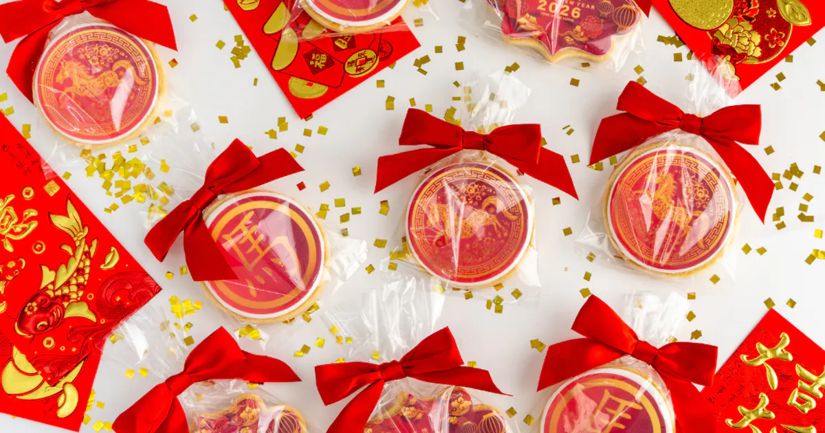 Lucky Medallion Lunar New Year Cookies by Sweet E's Bake Shop | Goldbelly