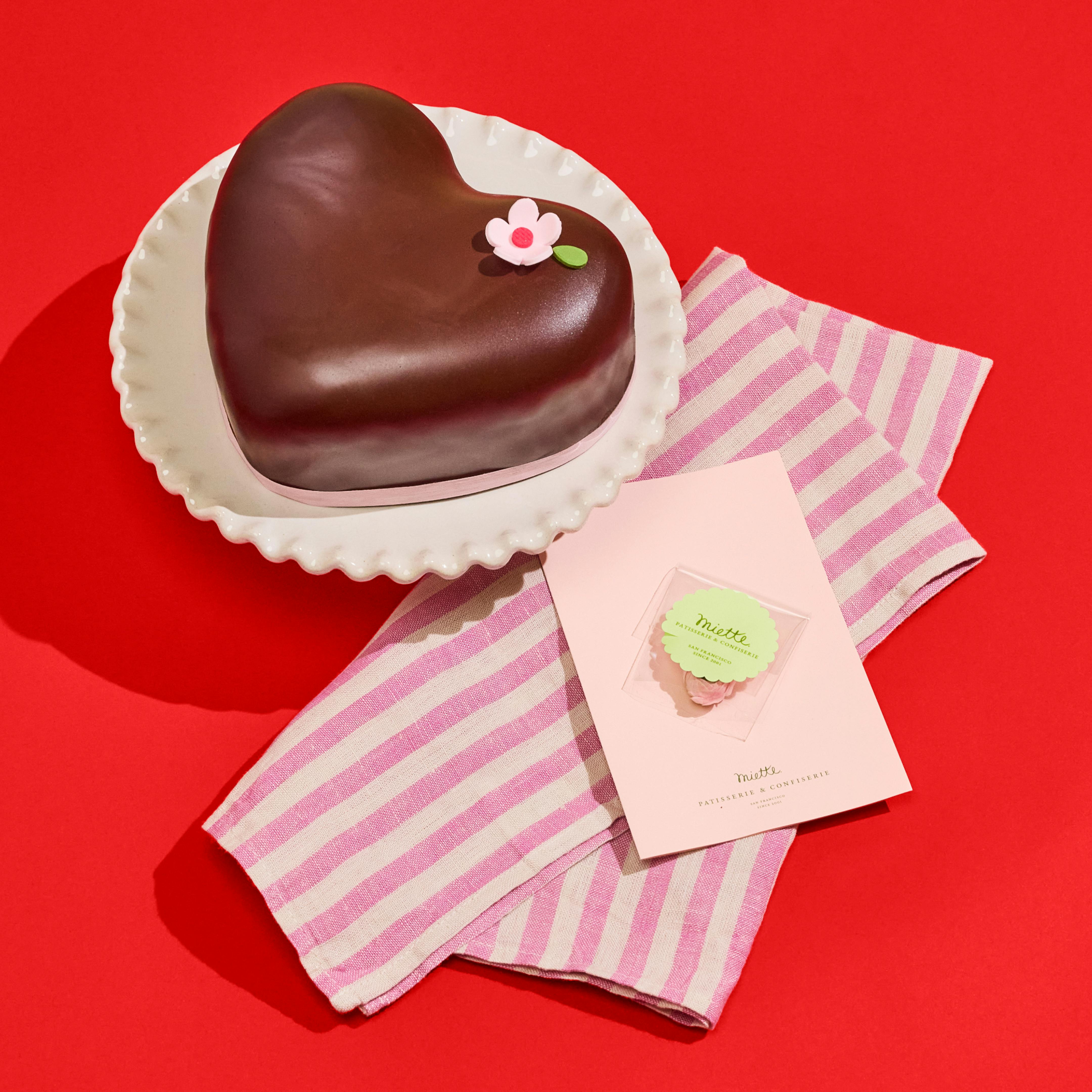 Chocolate Heart Scharffen Berger Cake by Miette Patisserie | Goldbelly