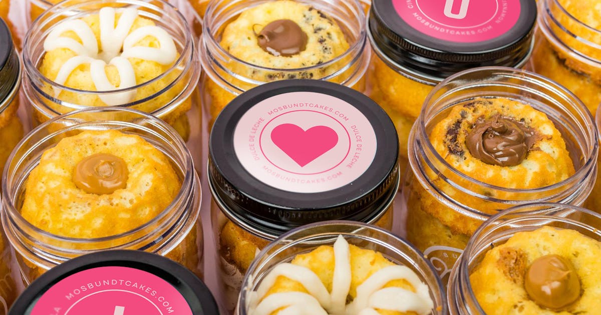 Valentine's Day Cake Jar Gift Box by Mo's Bundt Cakes | Goldbelly