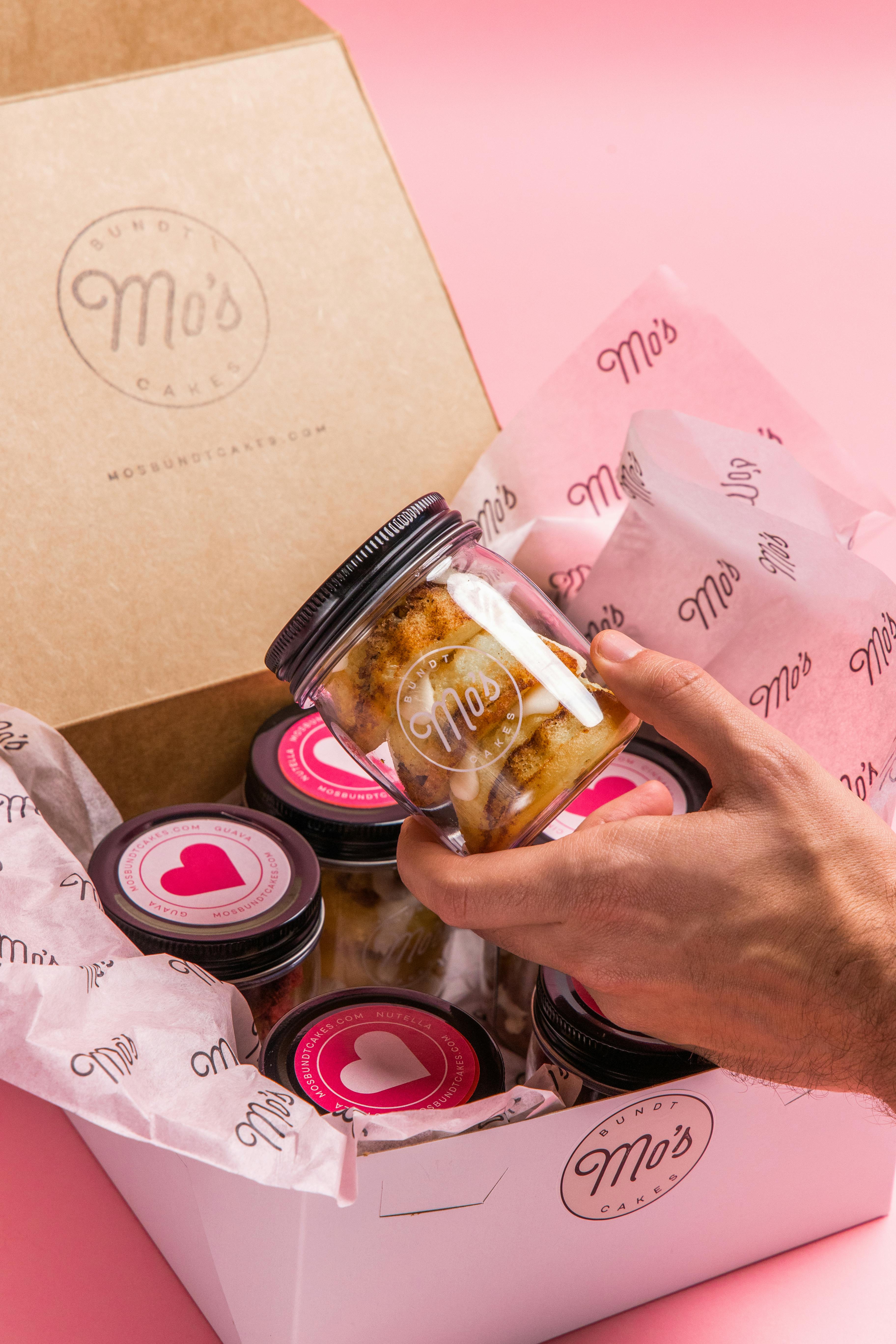 Valentine's Day Cake Jar Gift Box by Mo's Bundt Cakes | Goldbelly