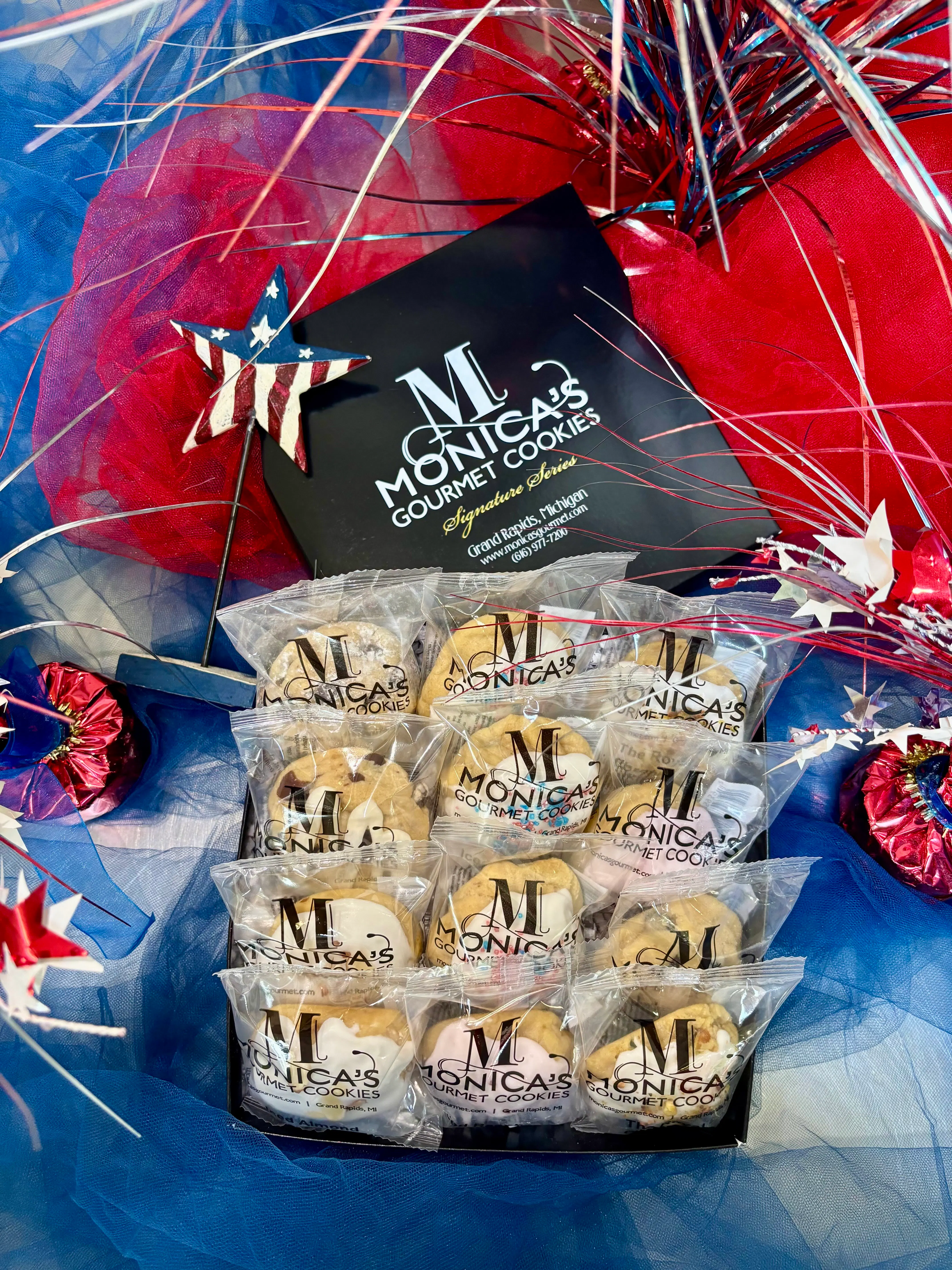 Stars, Stripes, & Cookies by Monica's Gourmet Cookies | Goldbelly