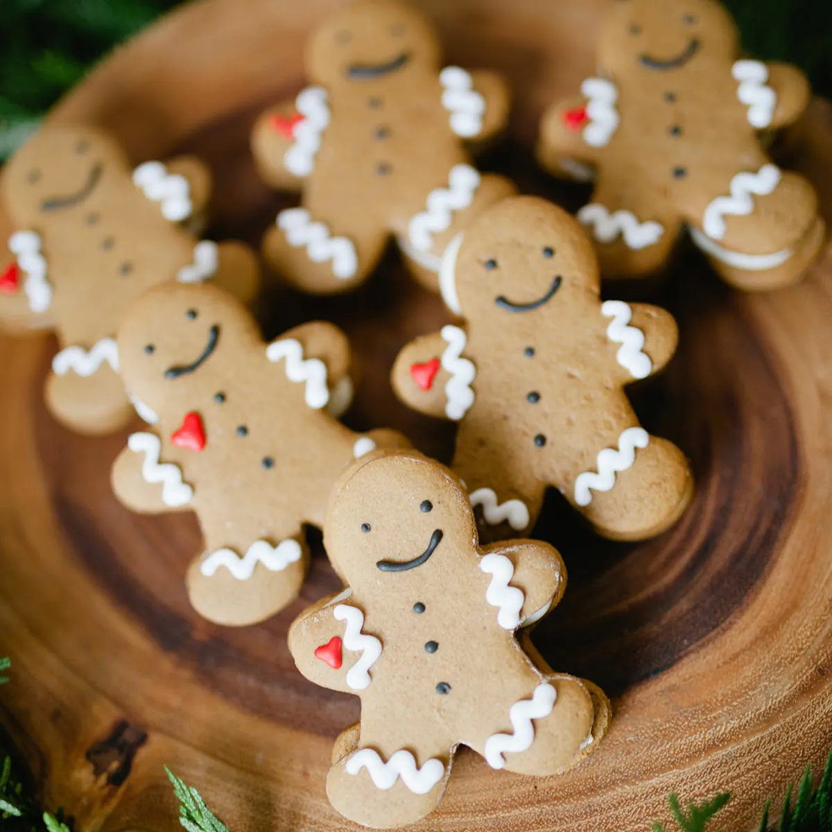 Gingerbread Man Cookie Sandwiches by Elle's Belles Bakery | Goldbelly