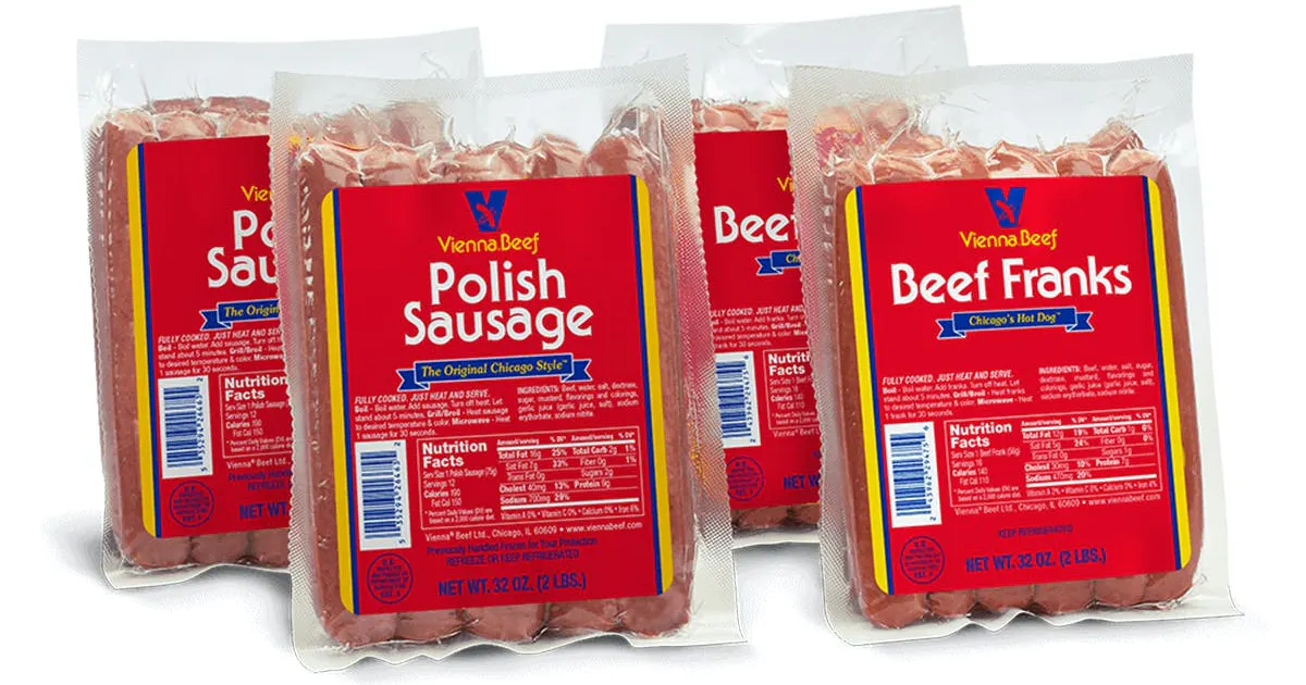Chicago Grilling Pack by Vienna Beef Hot Dogs | Goldbelly