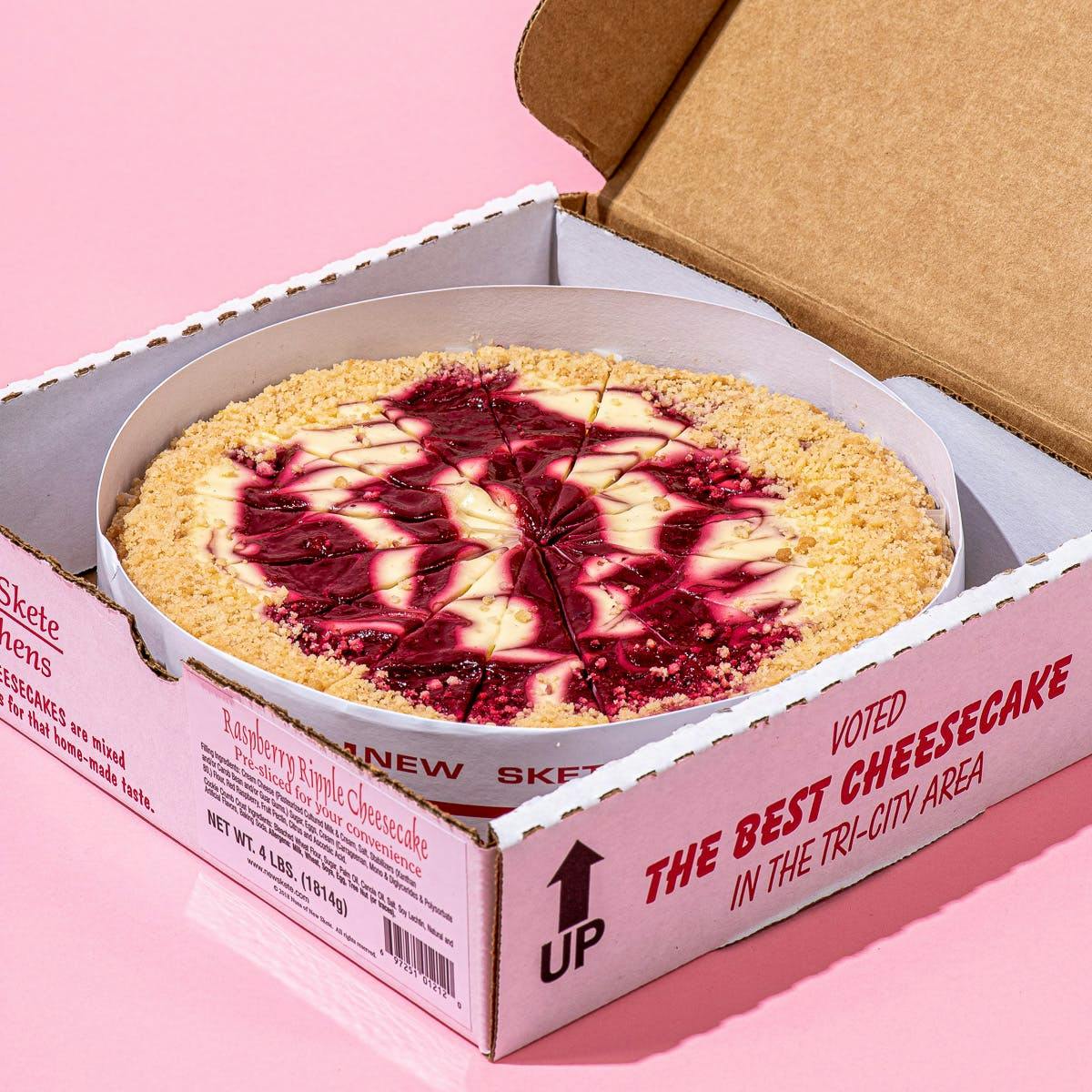 Raspberry Ripple Cheesecake - 9" by The Nuns of New Skete | Goldbelly