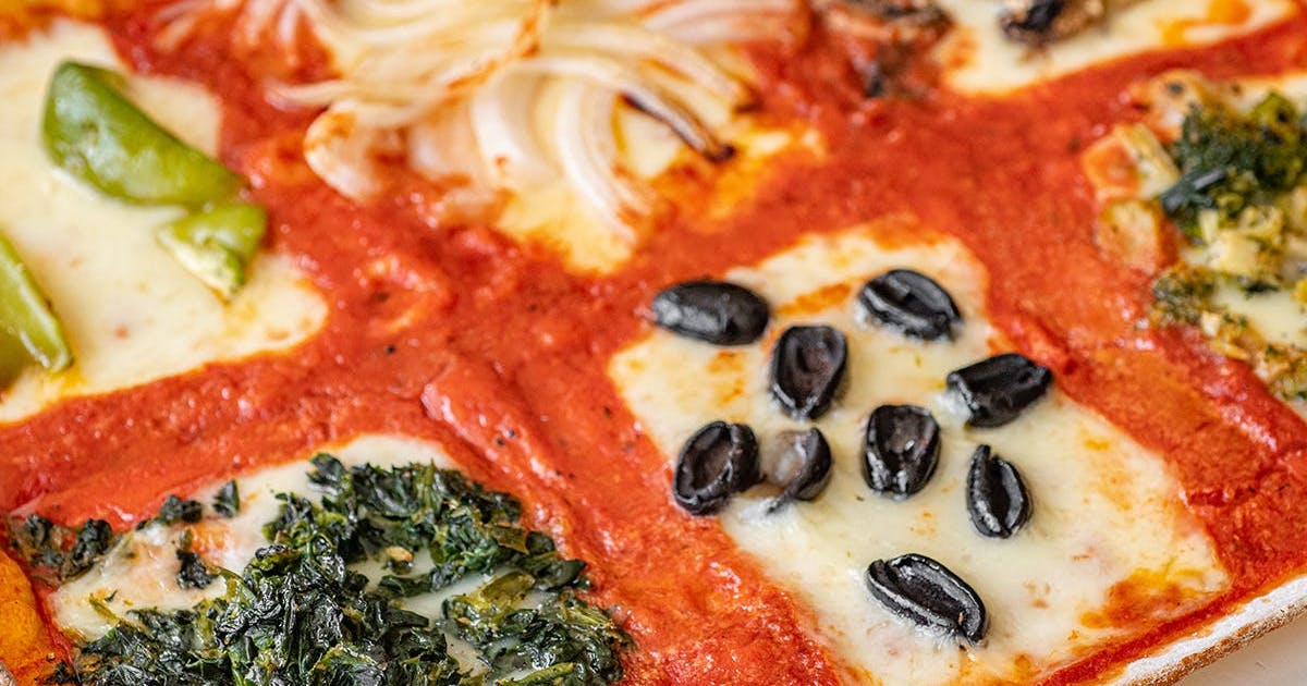 The Veggie Sampler Pizza - 4 Pack by Lazzara's Pizza | Goldbelly